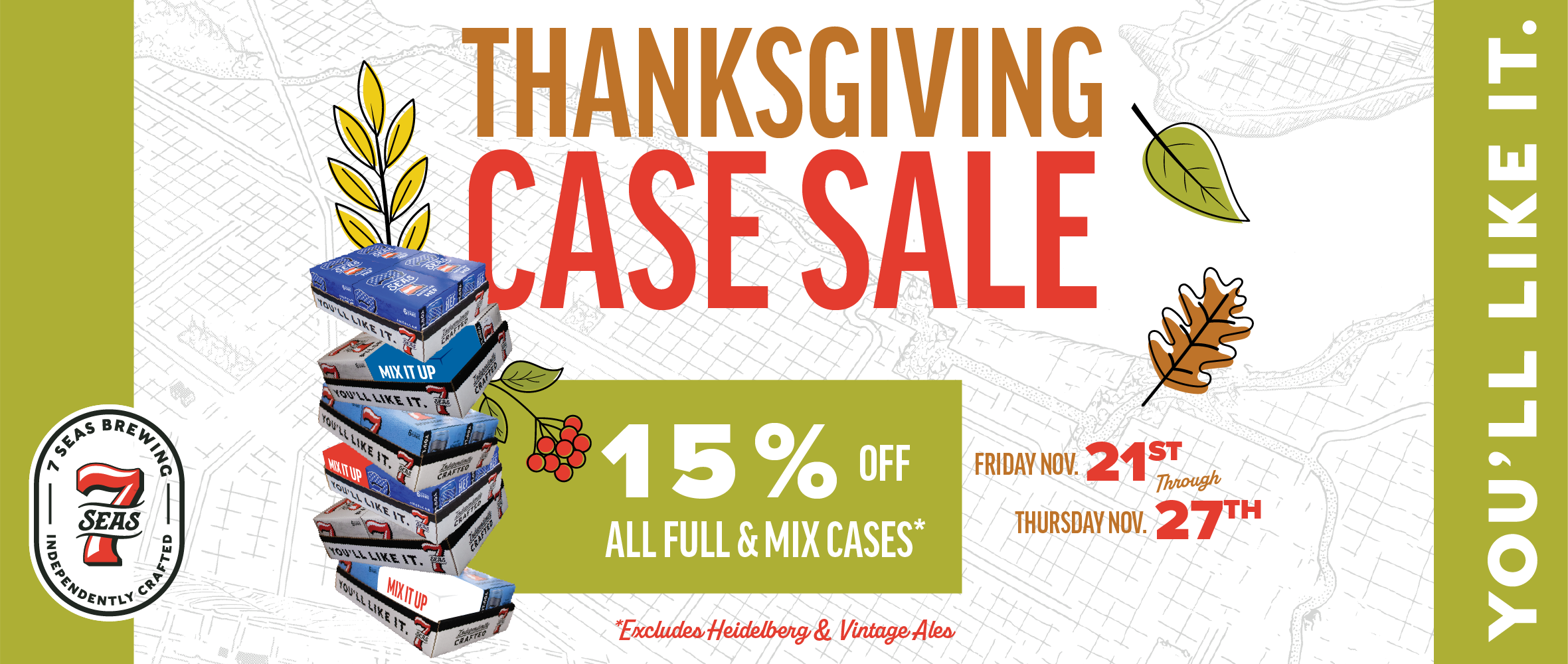 Thanksgiving Case Sale at 7 Seas - 7 Seas Brewing