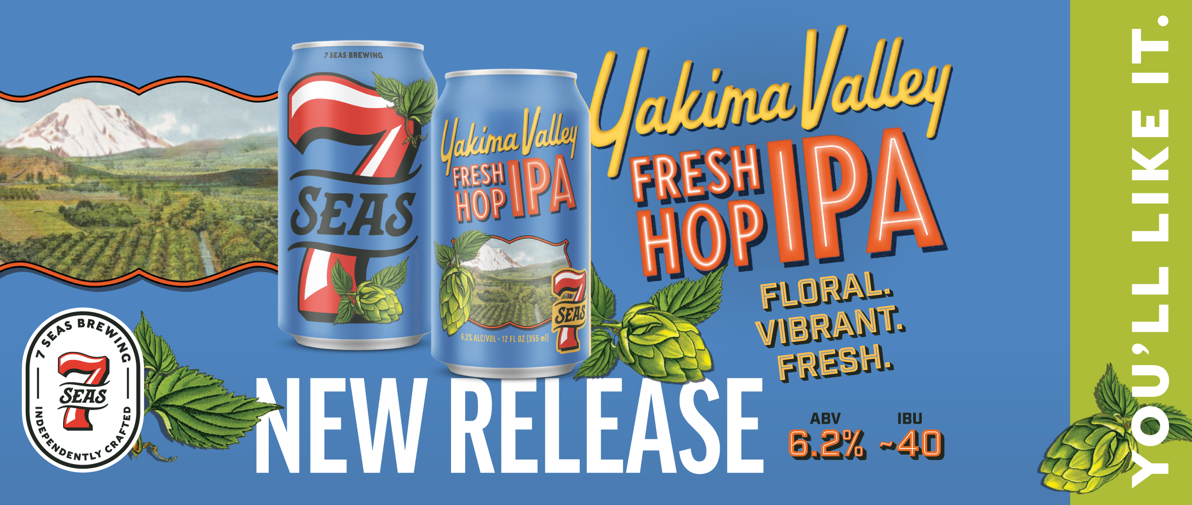 Yakima Valley Fresh Hop IPA | 2025 - 7 Seas Brewing